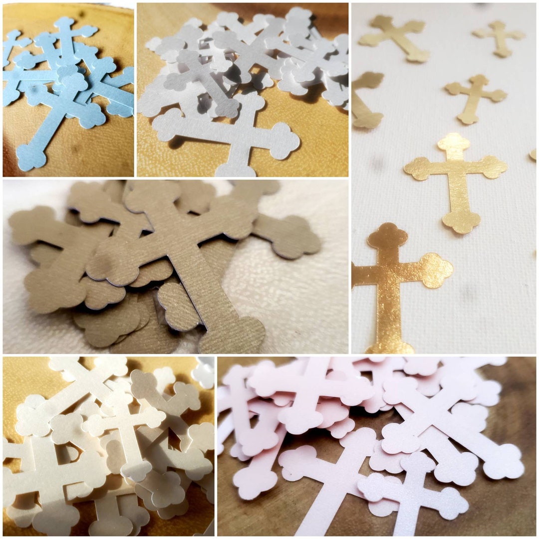 Cross Confetti, Christian Cross Party Decor Confetti, Christening ...