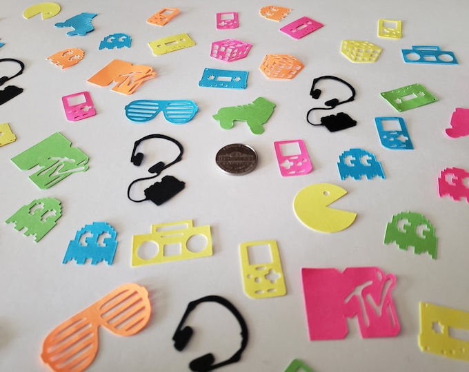 80's Party Confetti/ Love the 80's/ Old School Party, Throwback Party ...