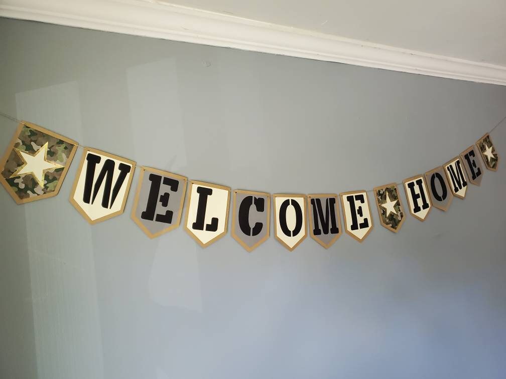 Army Banner Welcome Home Military Banner Military Party | Etsy