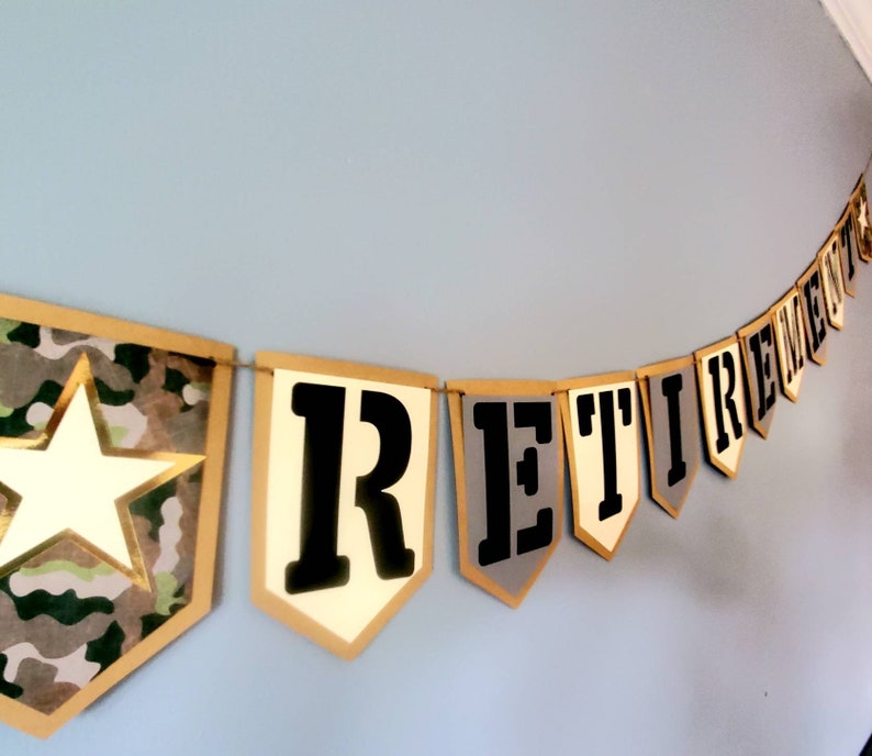 Army Retirement Banner, Military Happy Retirement Banner, Military ...