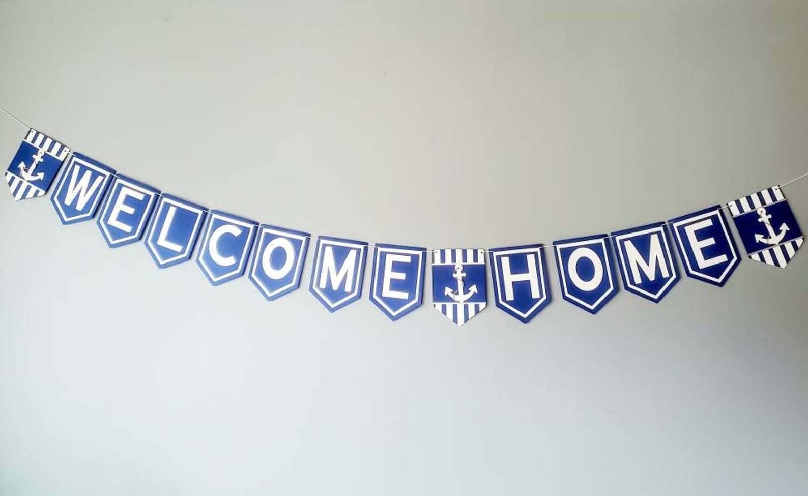 Navy Military Banner Welcome Home Nautical Banner | Etsy