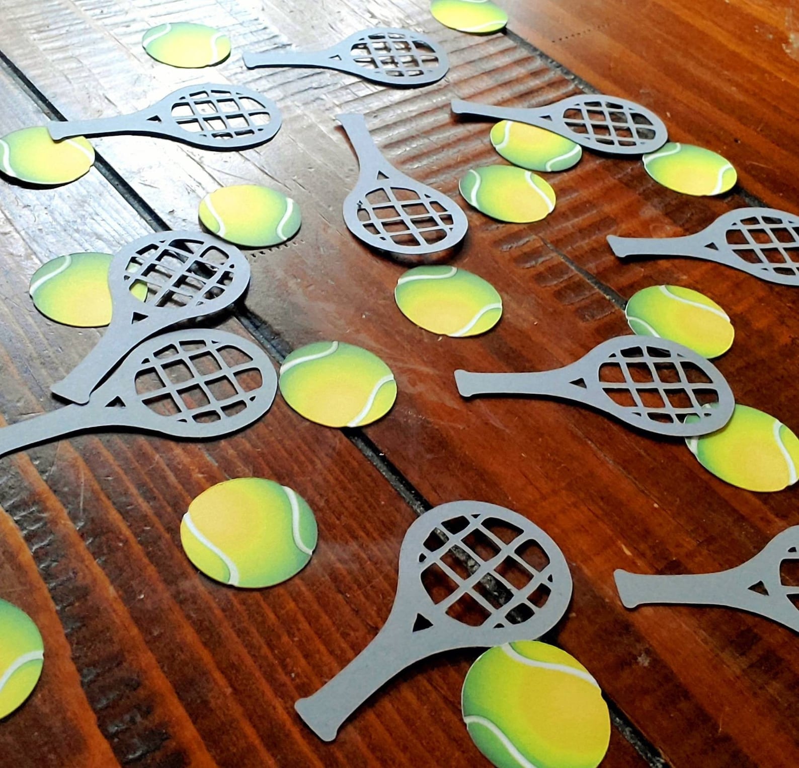 Tennis Ball and Racquet Confetti Tennis Party Decor Tennis - Etsy