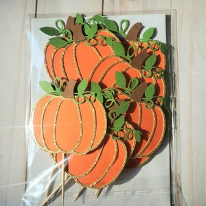 Pumpkin Cupcake Toppers, Fall Party Theme, Pumpkin Birthday ...