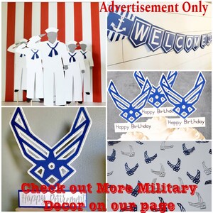 Air Force Cake Topper With Customized Text | Military Cake Decorations ...