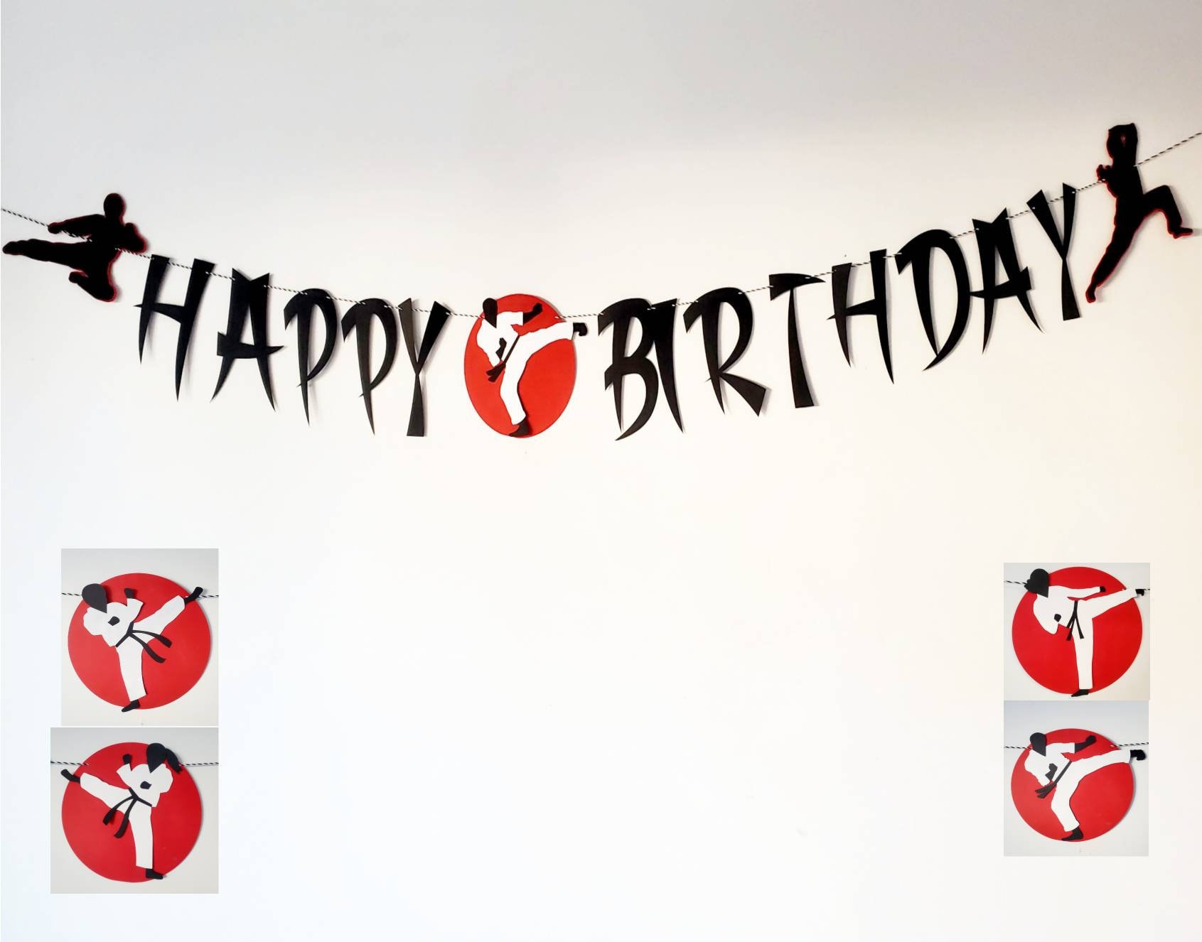 Karate Birthday Party Banner Martial Arts Party Decoration | Etsy