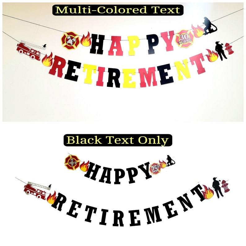 Firefighter Retirement Party Large Banner, Custom Firemen Retirement ...