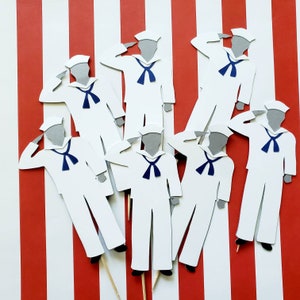 Navy Military Sailor Cupcake Toppers - Military Party Decoration ...