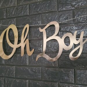 Oh Boy Baby Shower Decoration, Oh Boy Banner, Oh Baby, Gold Baby Shower ...