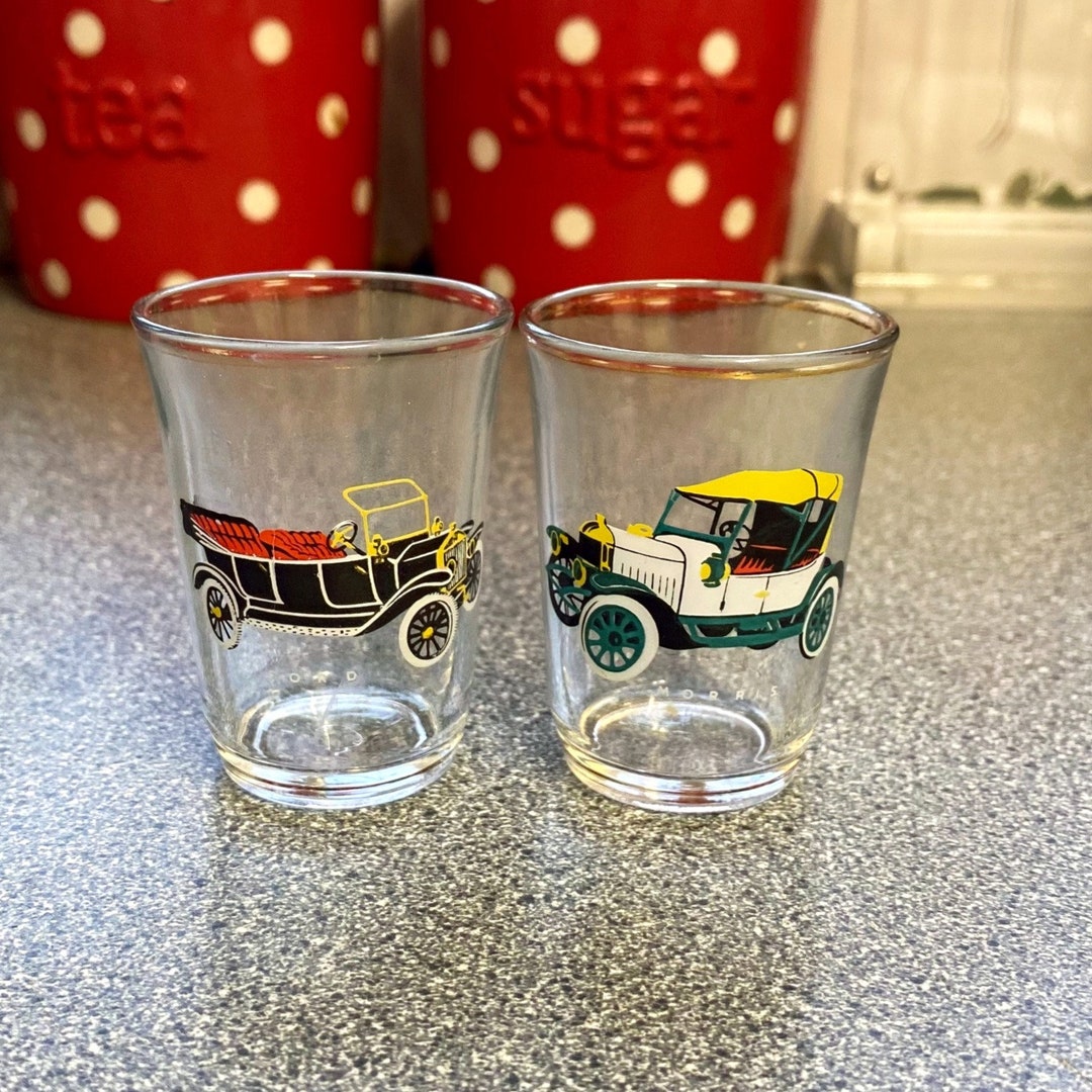 Vintage 1950s Classic Car Ford and Morris Shot Glasses - Etsy