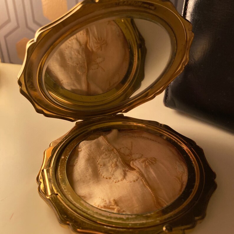 1960s Vintage Brown Marble Stratton Queen Powder Compact - Etsy