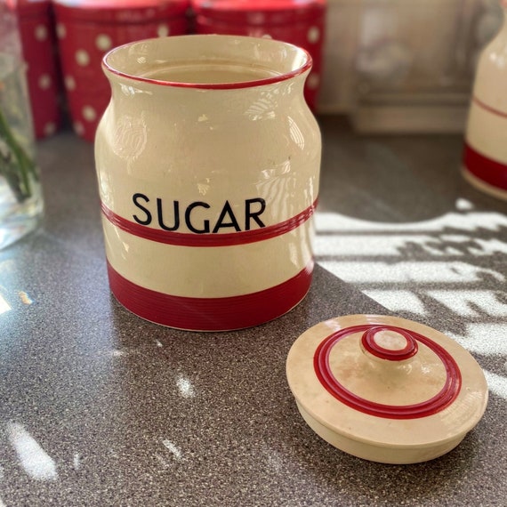Vintage Mid-century Sadler Kleen Kitchen Ware 2 Pint Sugar Jar - Etsy