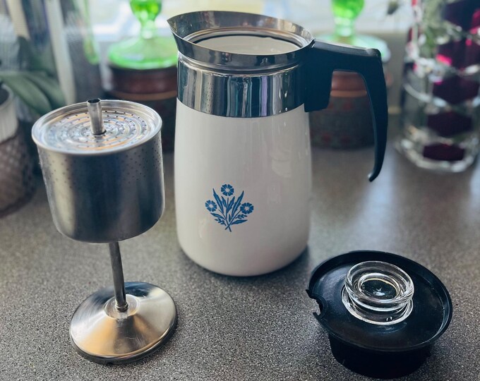 Vintage Corning Ware Pyrosil Cornflower 6 Cup Coffee Perculator Jug - Etsy