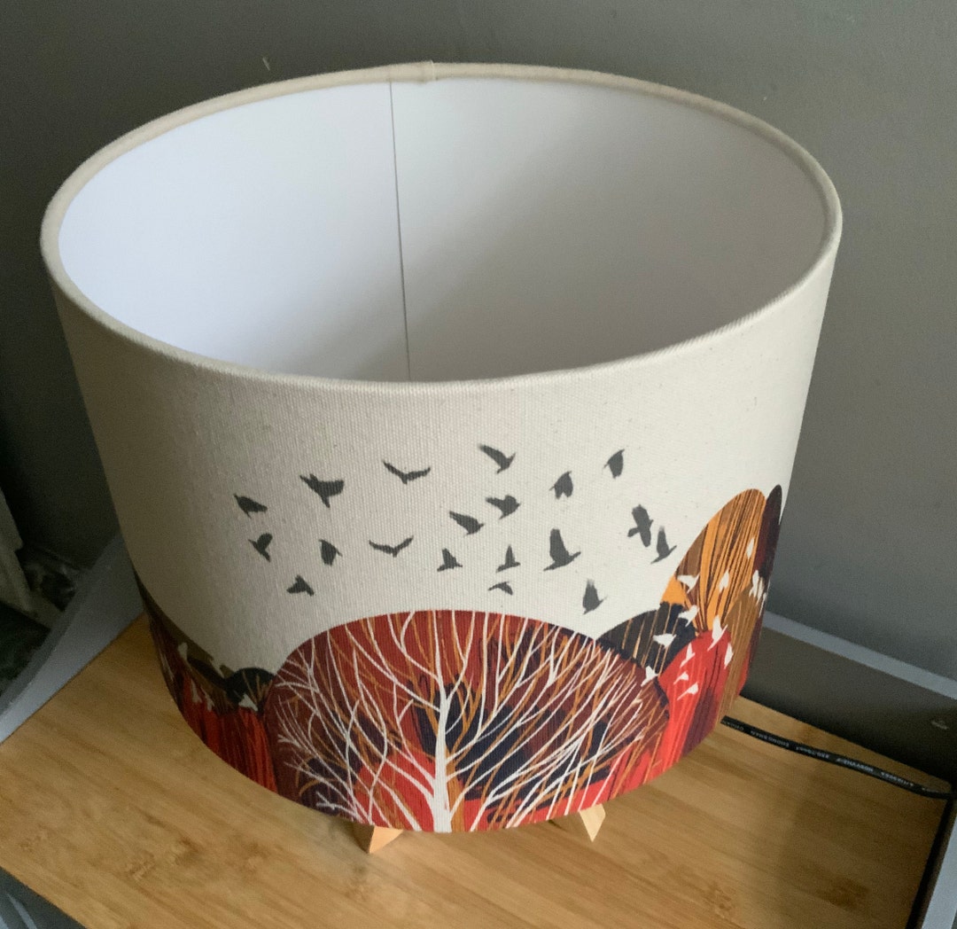 Lampshade/ Startled Birds Design/original Design - Etsy
