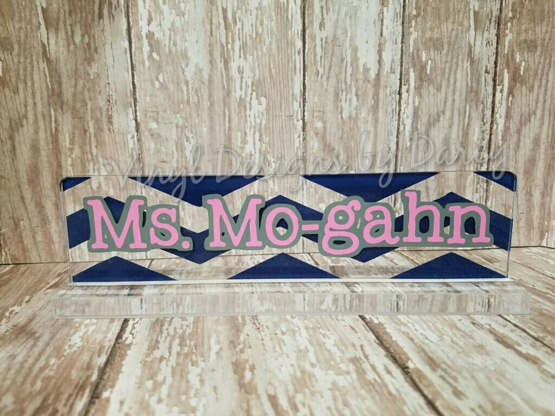 Personalized Desk Name Plate Custom Teacher Gift Office Gift Acrylic ...
