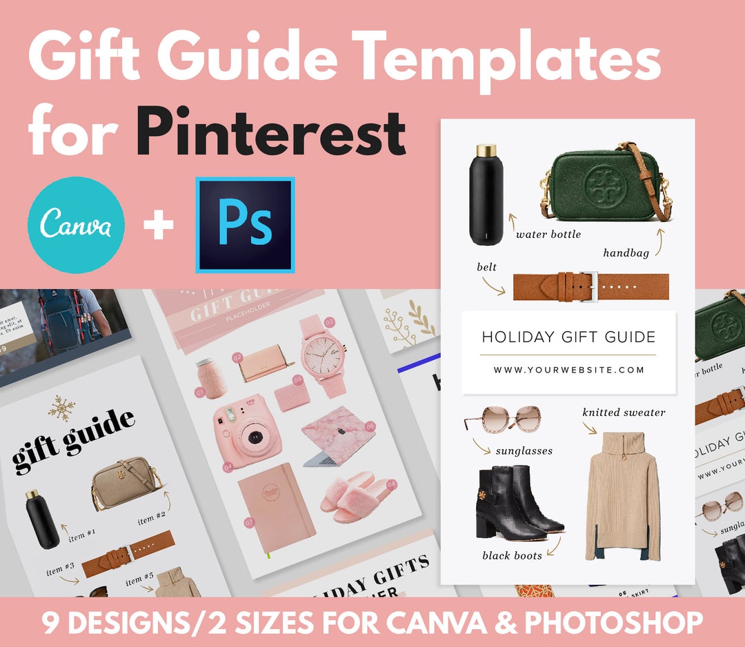 Pinterest Gift Guide Templates | Customizable Canva & Photoshop ...