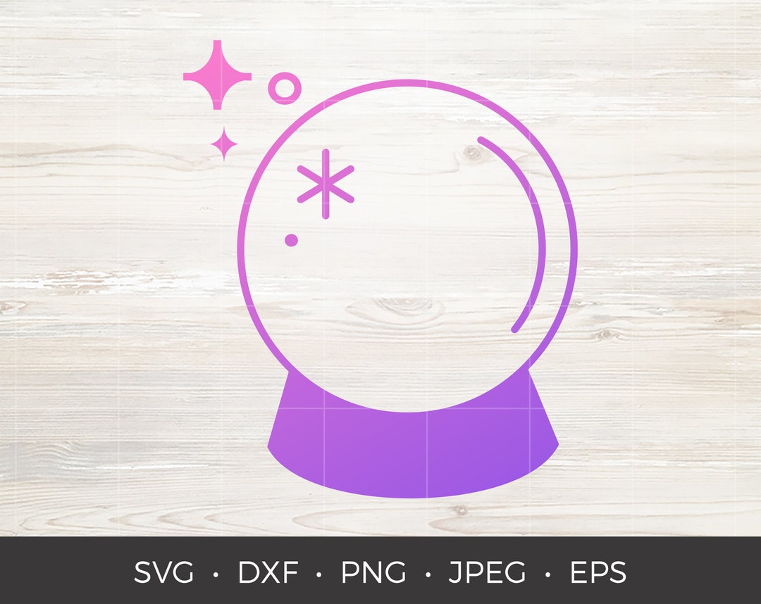 Crystal Ball SVG: Gradient & Black Cutting File (digital Download) - Etsy