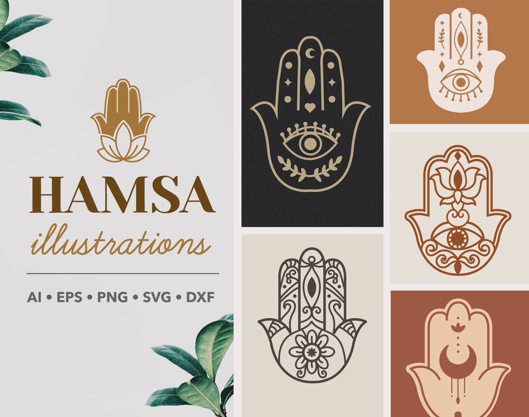 21 Hamsa Hand Illustrations | Ai, Eps, PNG, SVG, and DXF - Etsy