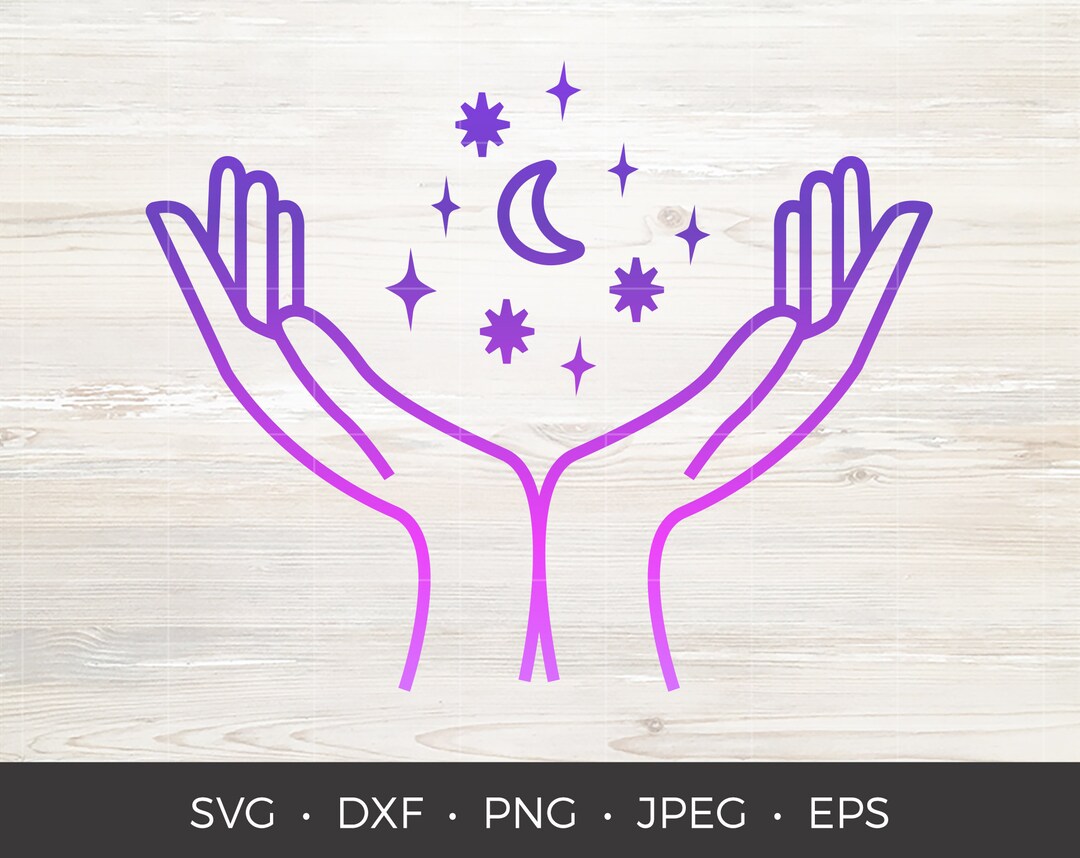 Magic Hands SVG: Lunar Gradient Digital Cutting File - Etsy