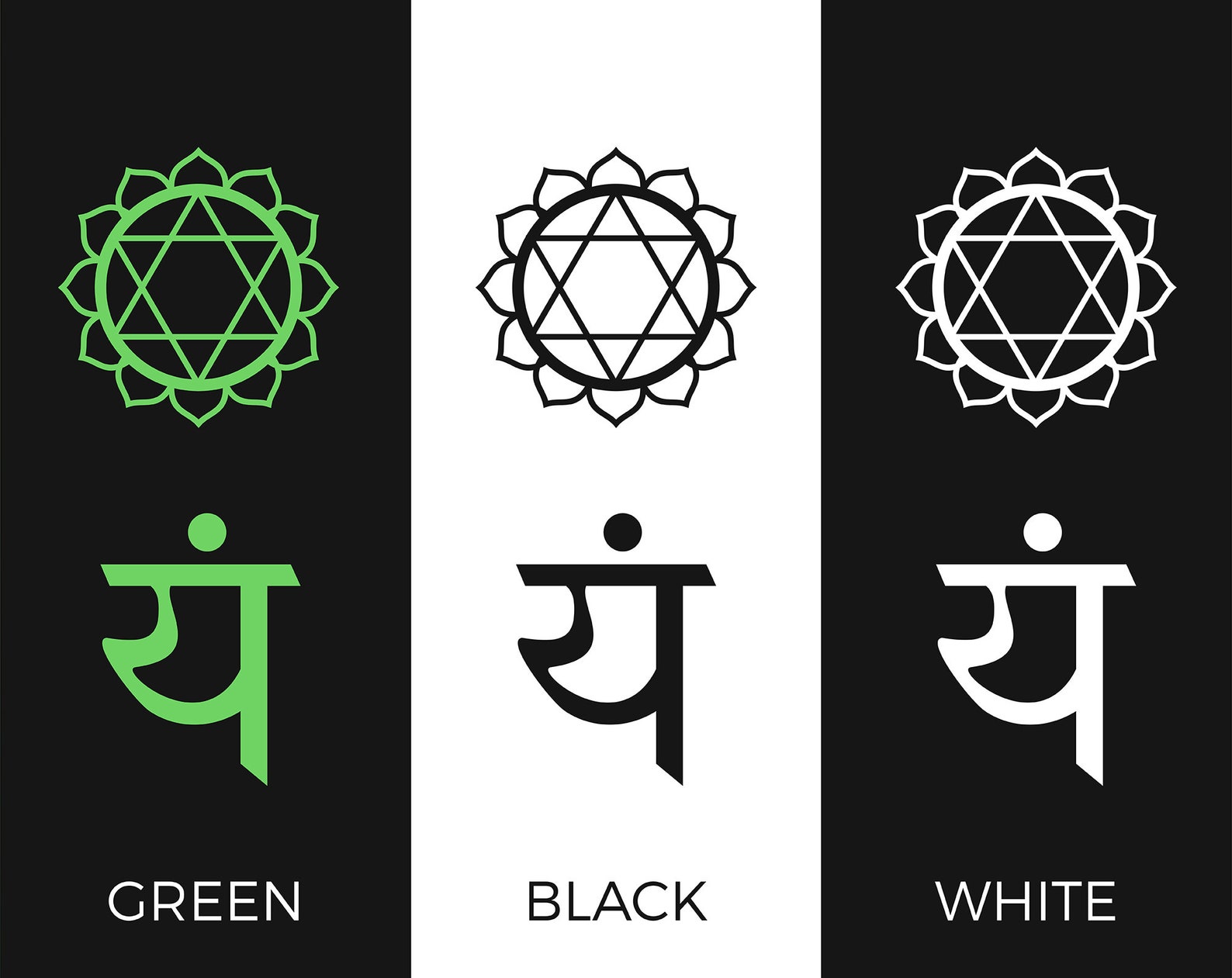 Heart Chakra SVG: Anahata Symbol & Sanskrit (digital Download) - Etsy ...