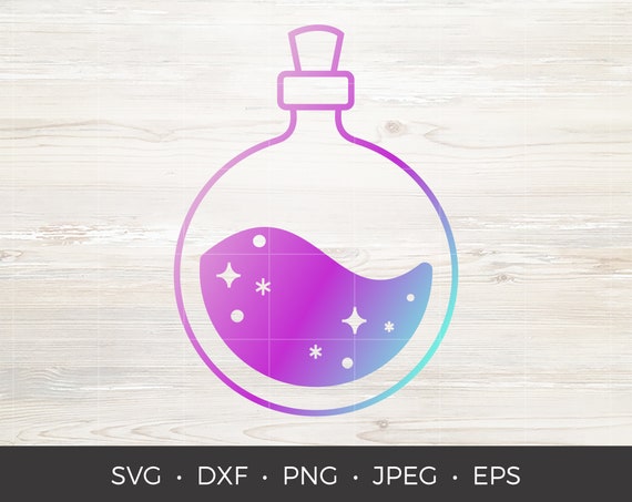 Magical Potion SVG Bottle Gradient & Black Digital Cutting | Etsy