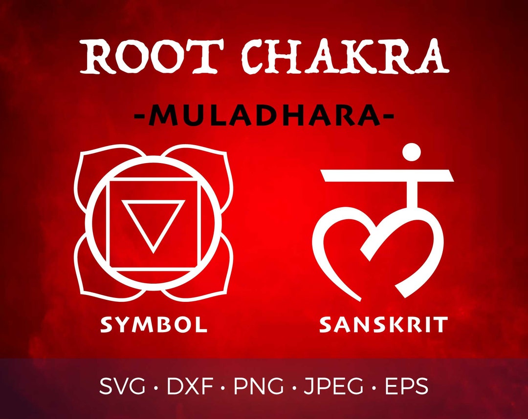 Root Chakra SVG: Muladhara Symbol & Sanskrit (digital Download) - Etsy