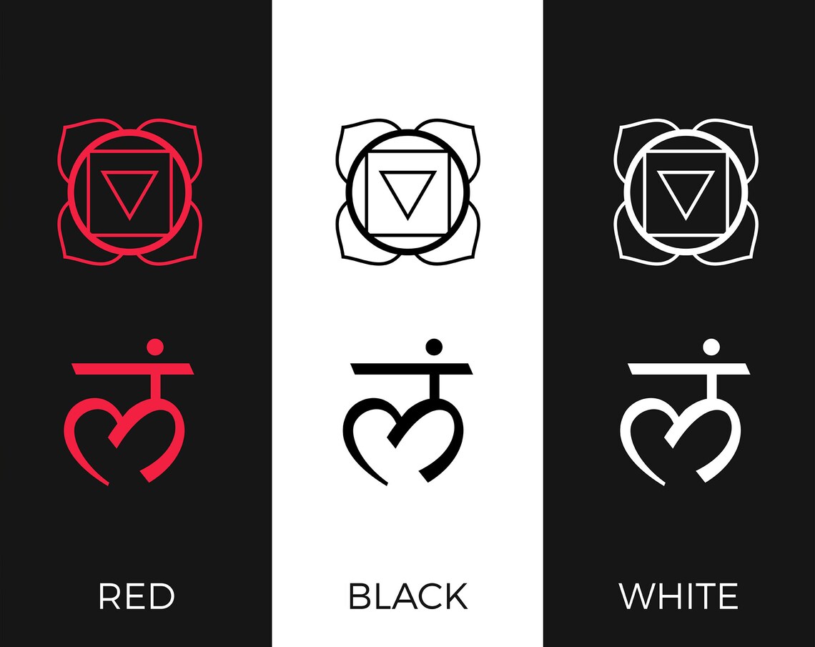 Root Chakra SVG: Muladhara Symbol & Sanskrit (digital Download) - Etsy
