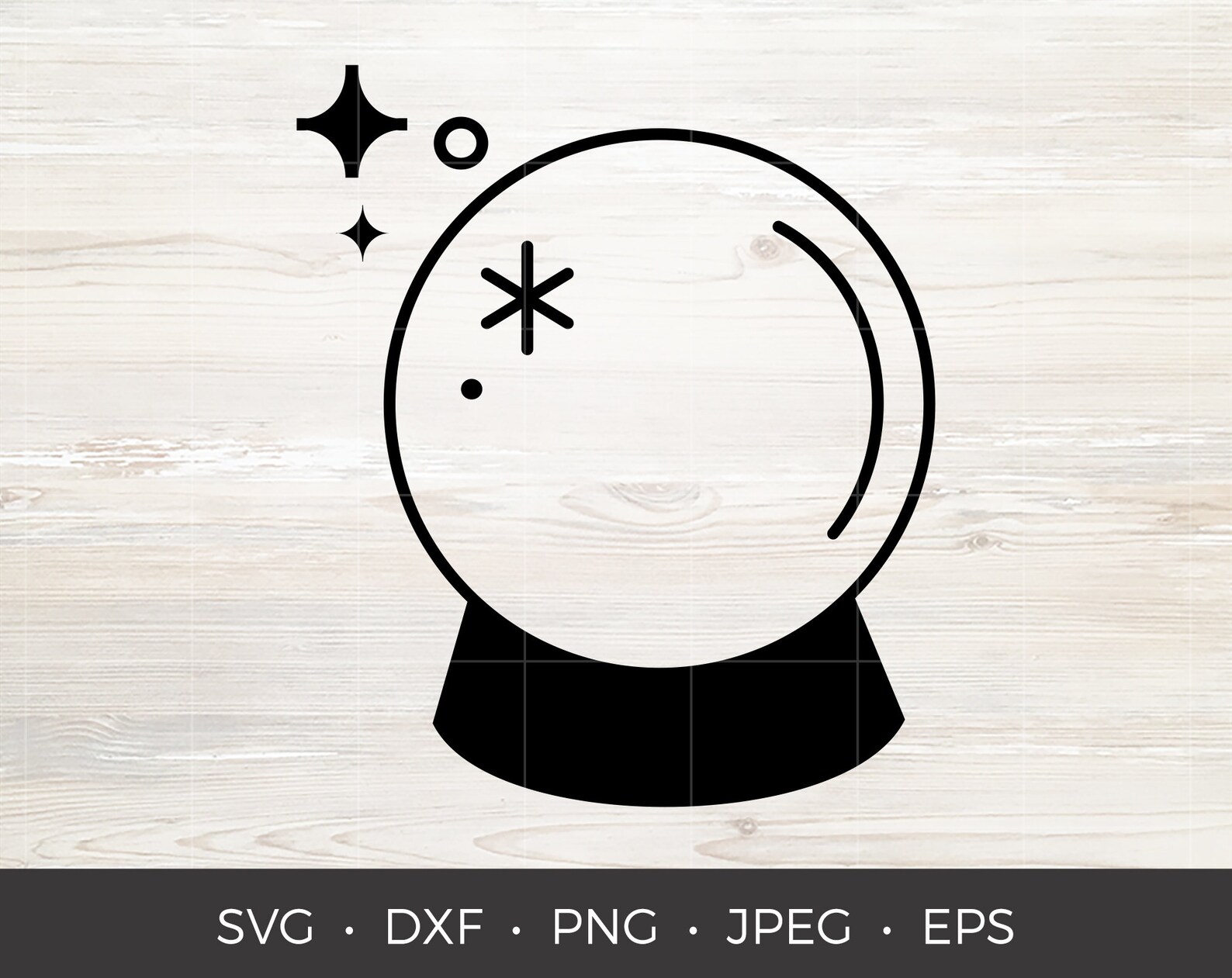 Crystal Ball SVG Gradient & Black Digital Cutting File - Etsy
