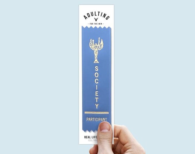 SOCIETY PARTICIPANT Adulting Award Ribbon Gold Foil | Etsy