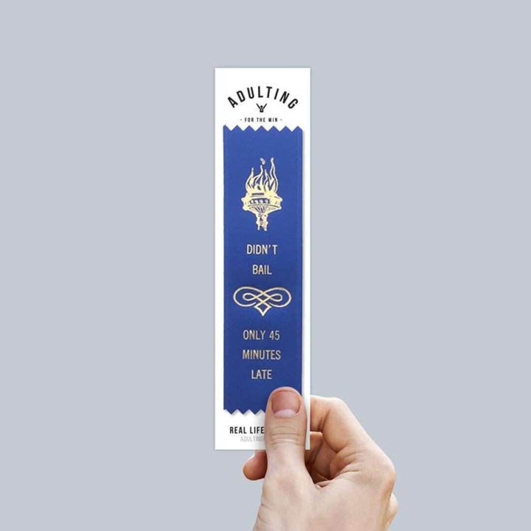 DIDN'T BAIL Adulting Award Ribbon Gold Foil Stamped - Etsy