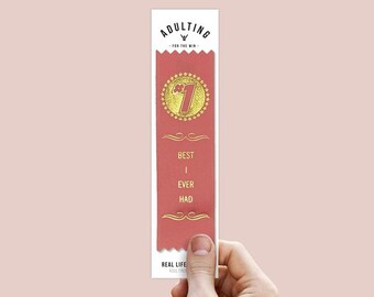 WINNING AT LIFE Adulting Award Ribbon Gold Foil Stamped | Etsy