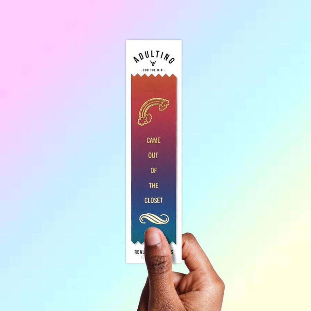 CAME OUT Adulting Award Ribbon Gold Foil Stamped - Etsy