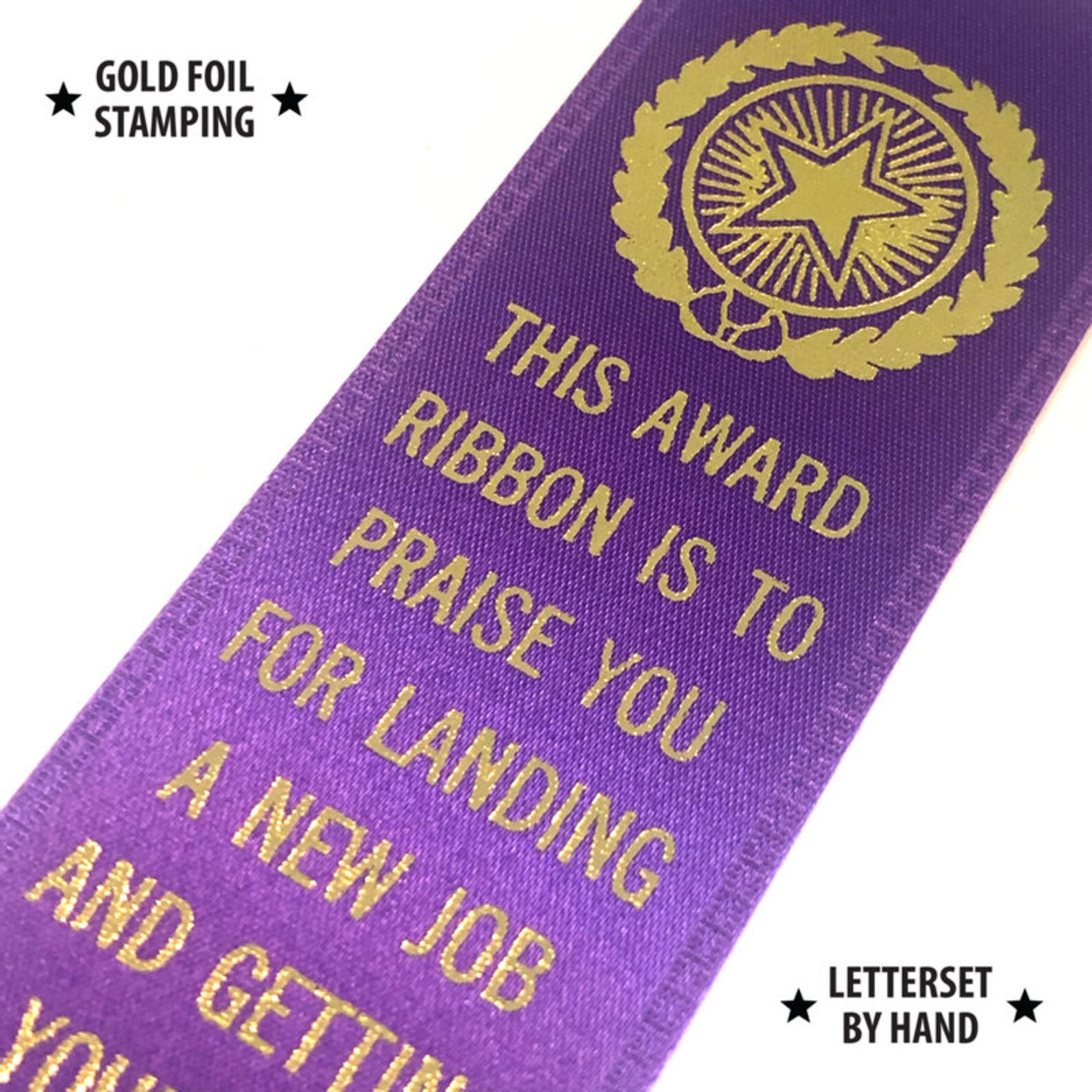 New Job Funny Adulting Award Ribbon - Etsy
