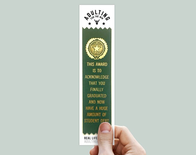 OUTSTANDING MOTHER Adulting Award Ribbon Gold Foil Stamped - Etsy