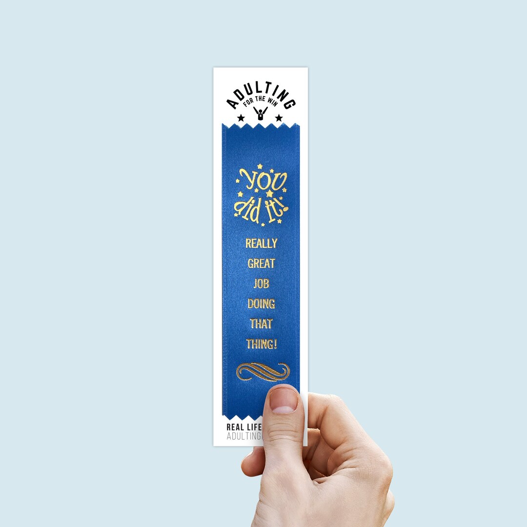 Great Job Congratulations Adulting Award Ribbon and Bookmark - Etsy