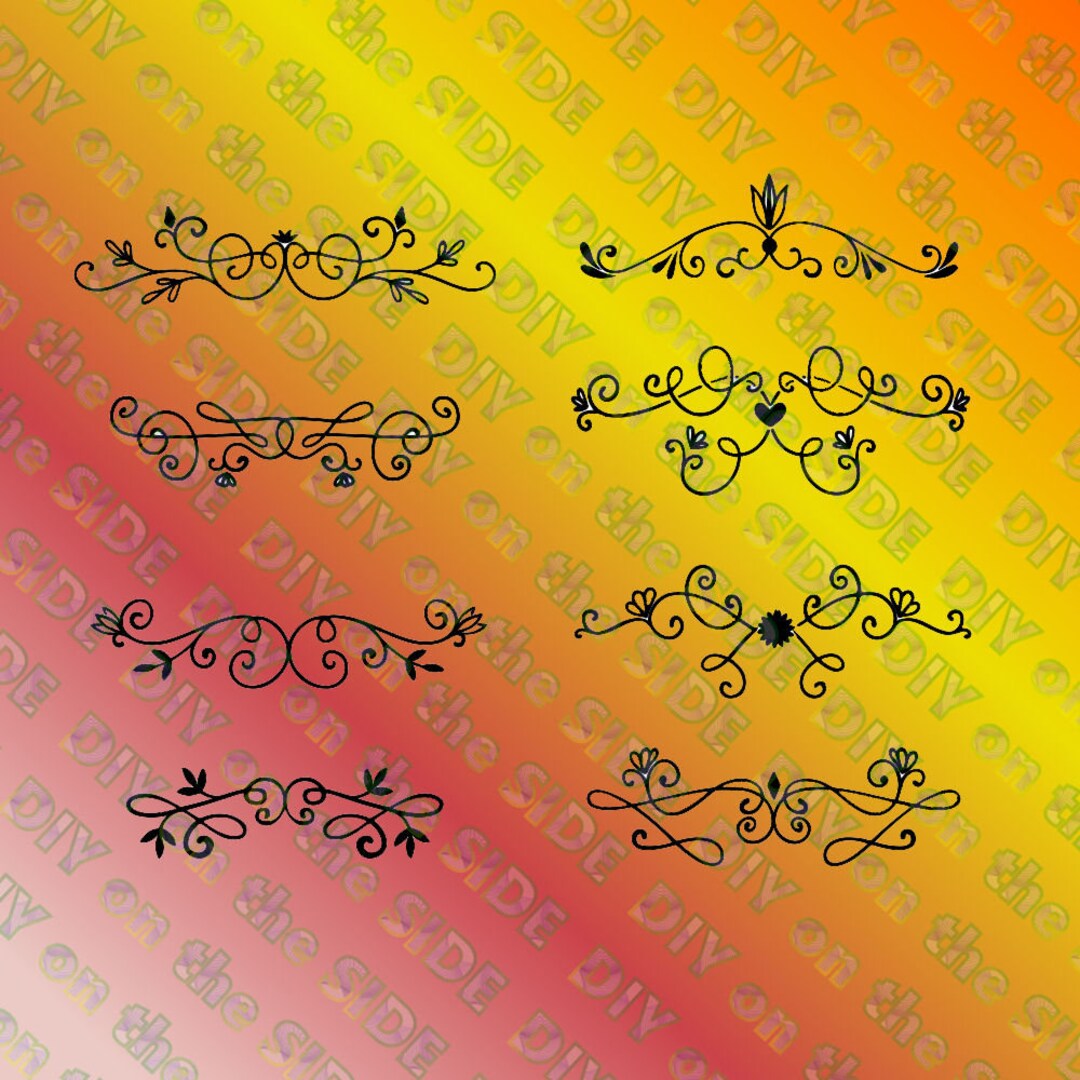 SVG Cut File Borders Embellished Frame Set Instant Download - Etsy