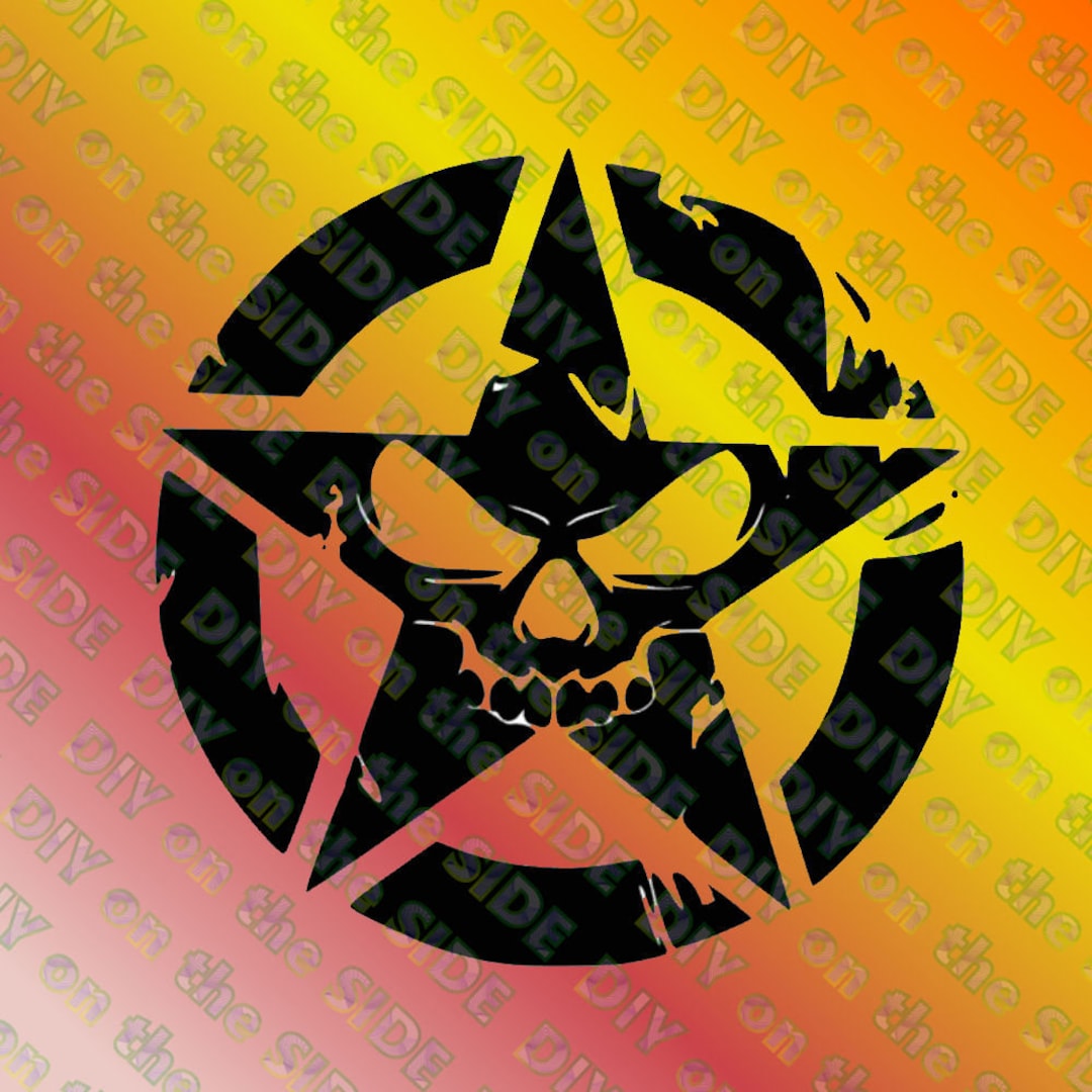 SVG Cut File Star Skull Instant Download - Etsy