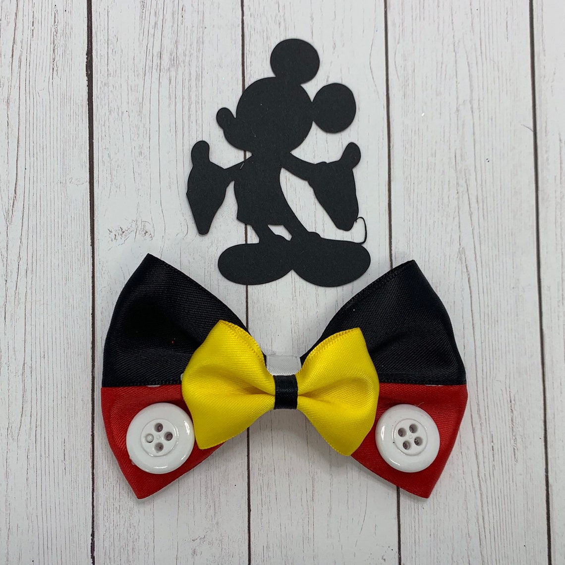 4 Mickey Mouse Disney Hair Bow - Etsy