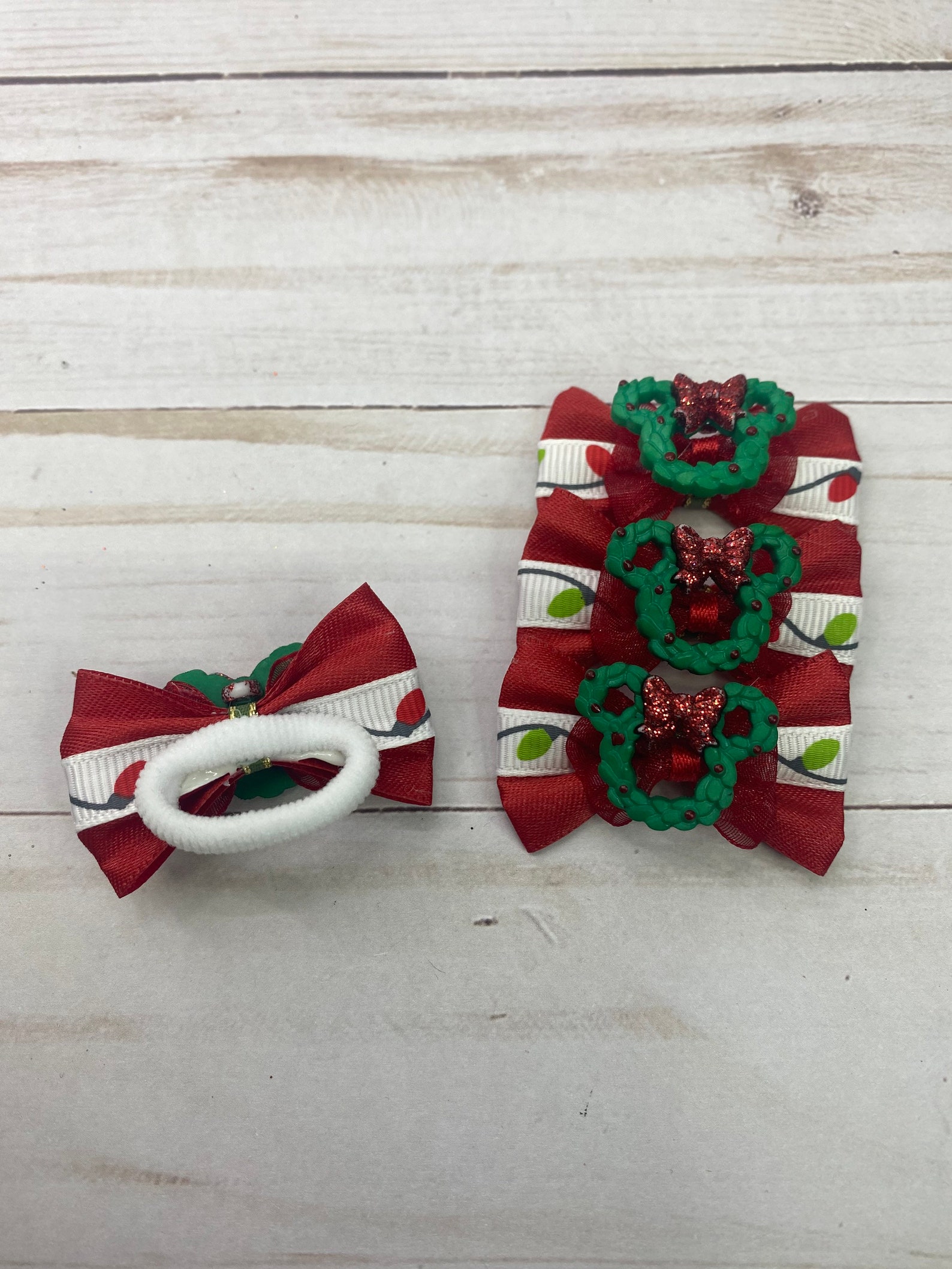 Christmas Magic Band Bow / Christmas Mickey Band Bow / - Etsy