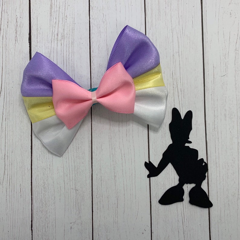4 Daisy Duck Hair Bow Mickey Mouse and Friends | Etsy