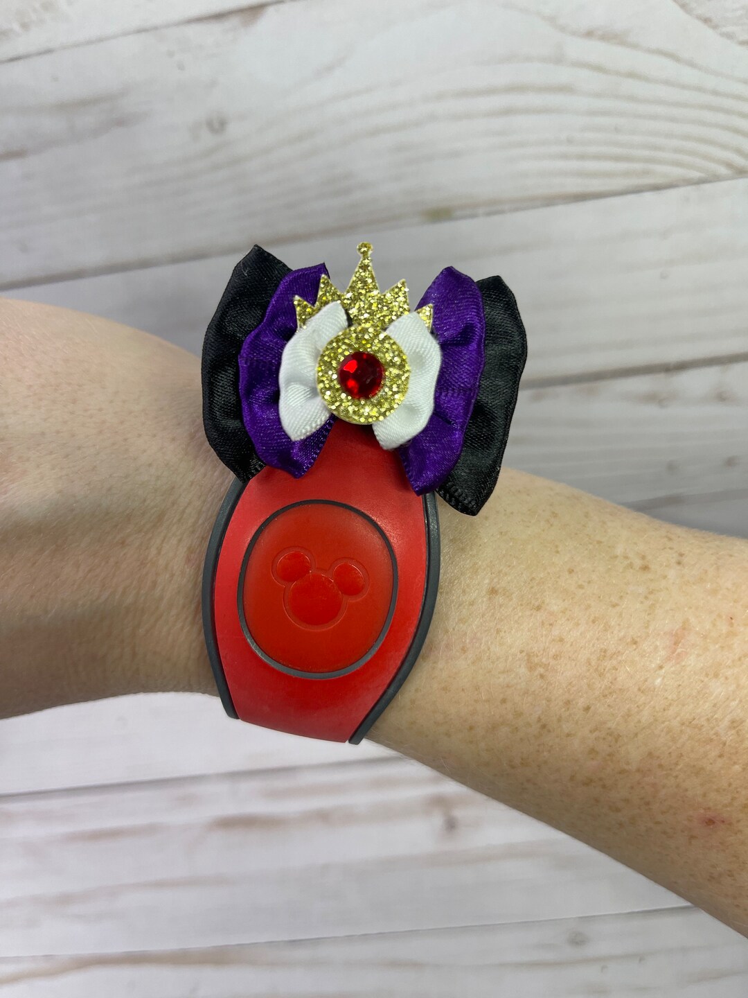 2" Evil Queen Inspired Magic Band Bow / Snow White Magic Band Bow ...