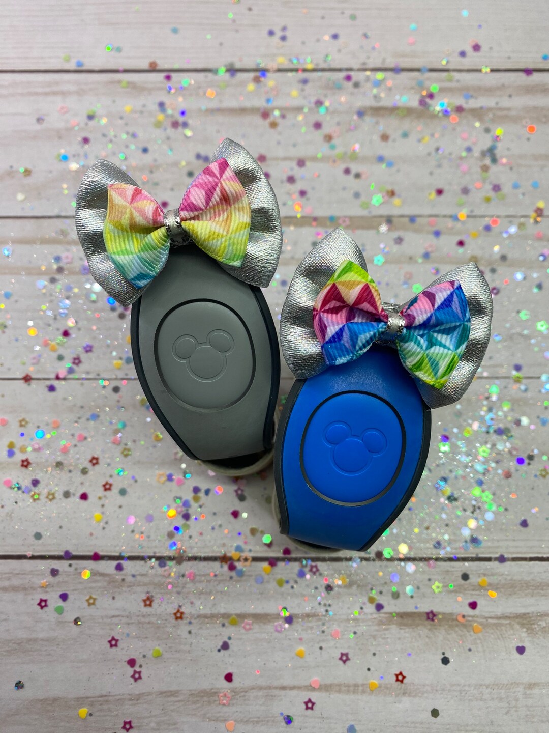 2" Mini Classic Epcot Bow / Magic Band Bow / Festival of the Arts Band ...