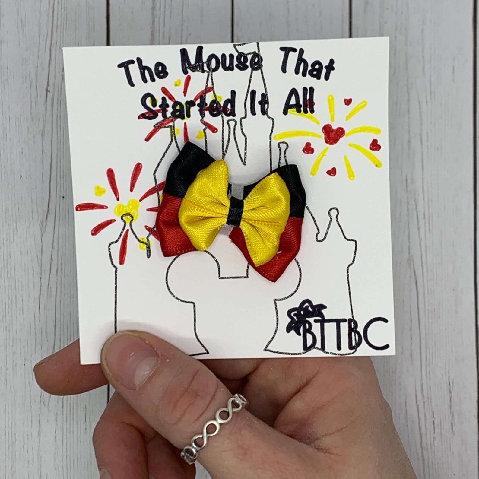 Mickey Mouse Inspired Disney Bow Pin - Etsy