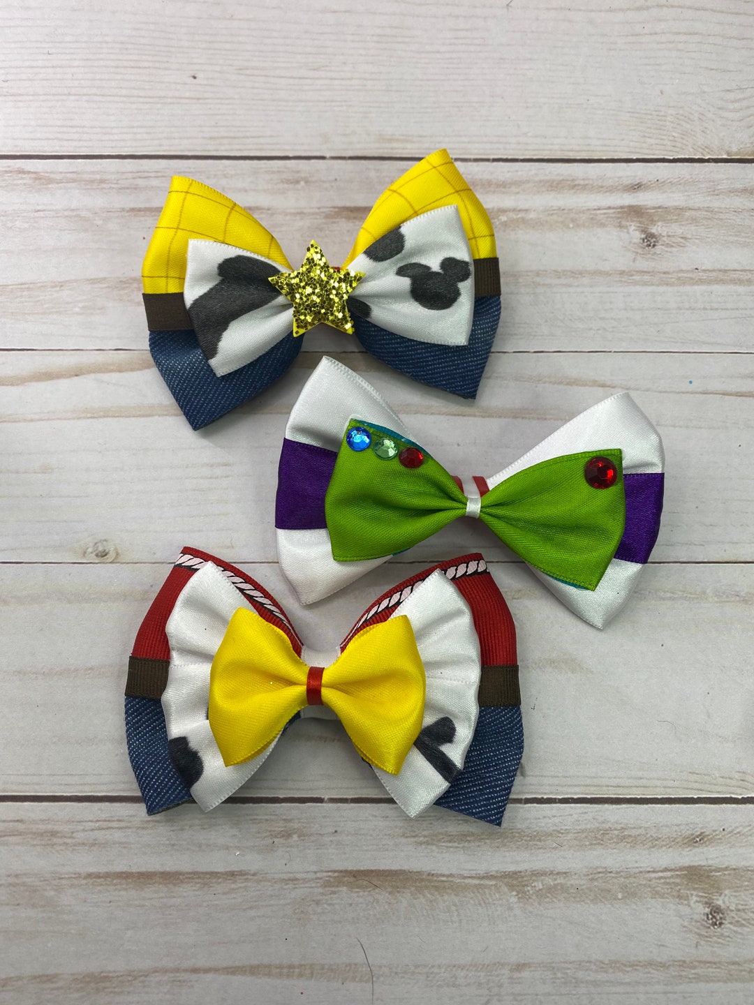 4" Buzz Lightyear Sheriff Woody Cowgirl Jessie Toy Story Hair Bow - Etsy
