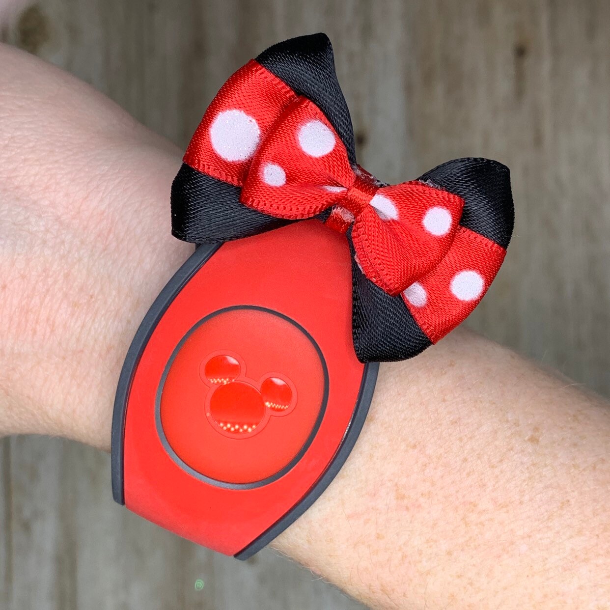 2 Red Minnie Mouse Magic Band Bow / Mini Bow - Etsy