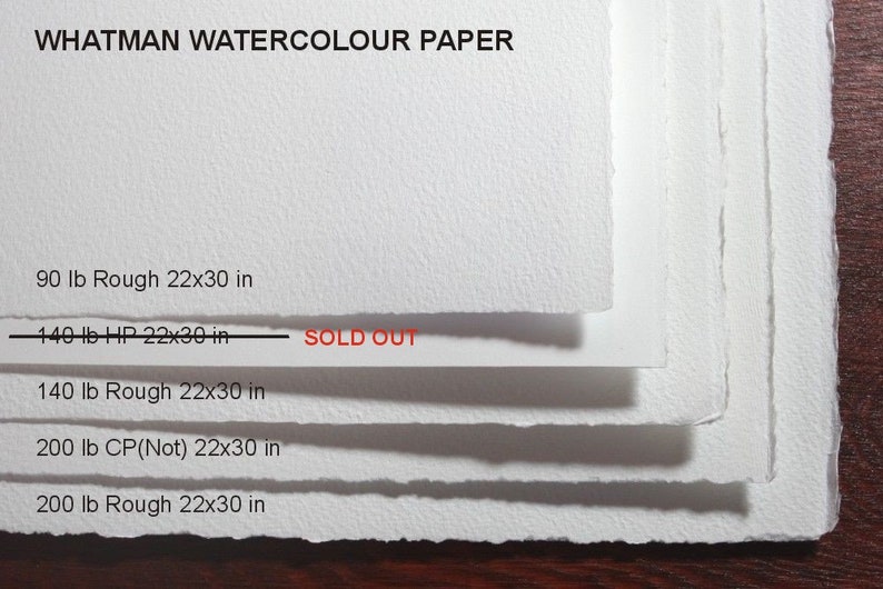 Whatman Watercolor Paper (22x30 In) - Set of 4 Different Sheets - Free ...