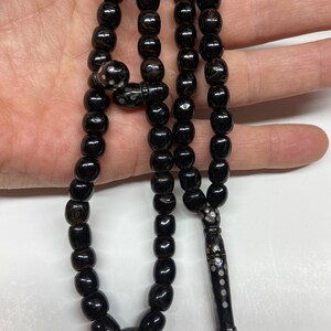 Rare Antique Natural Untreated Saudi Arabia Black Coral Prayer Beads ...