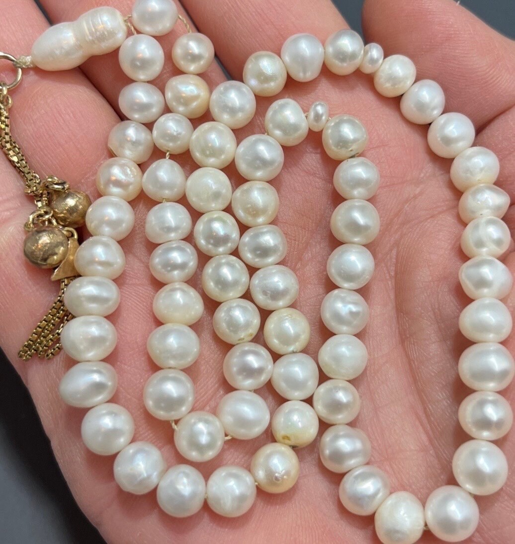 Antique Prayer Beads Vintage Bahrain Natural Pearls, 22karat Gold ...