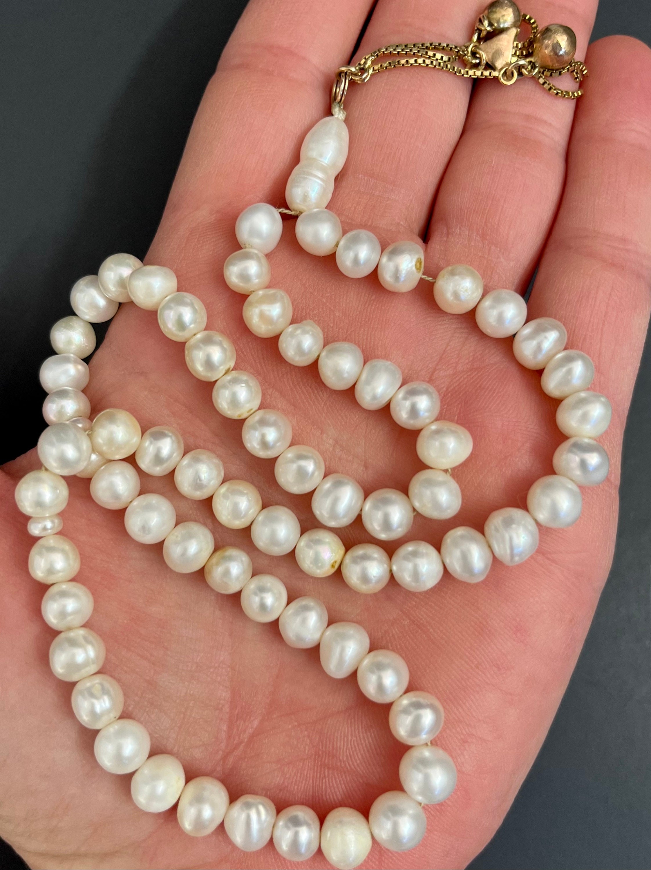 Antique Prayer Beads Vintage Bahrain Natural Pearls, 22karat Gold ...