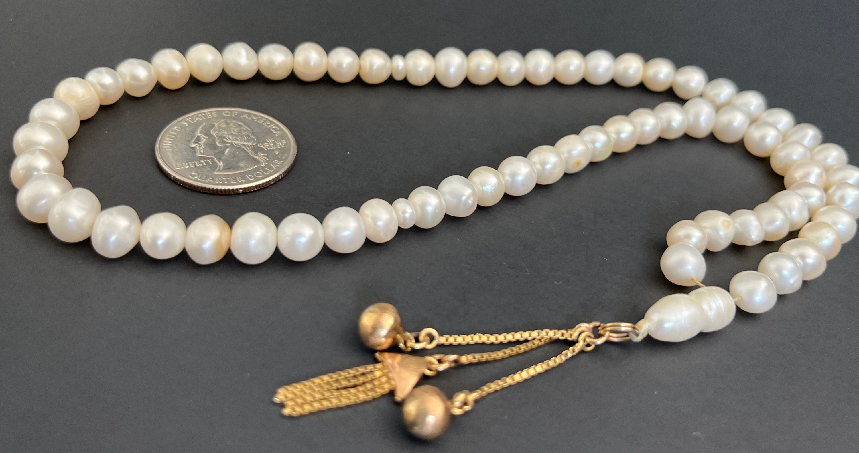 Antique Prayer Beads Vintage Bahrain Natural Pearls, 22karat Gold ...