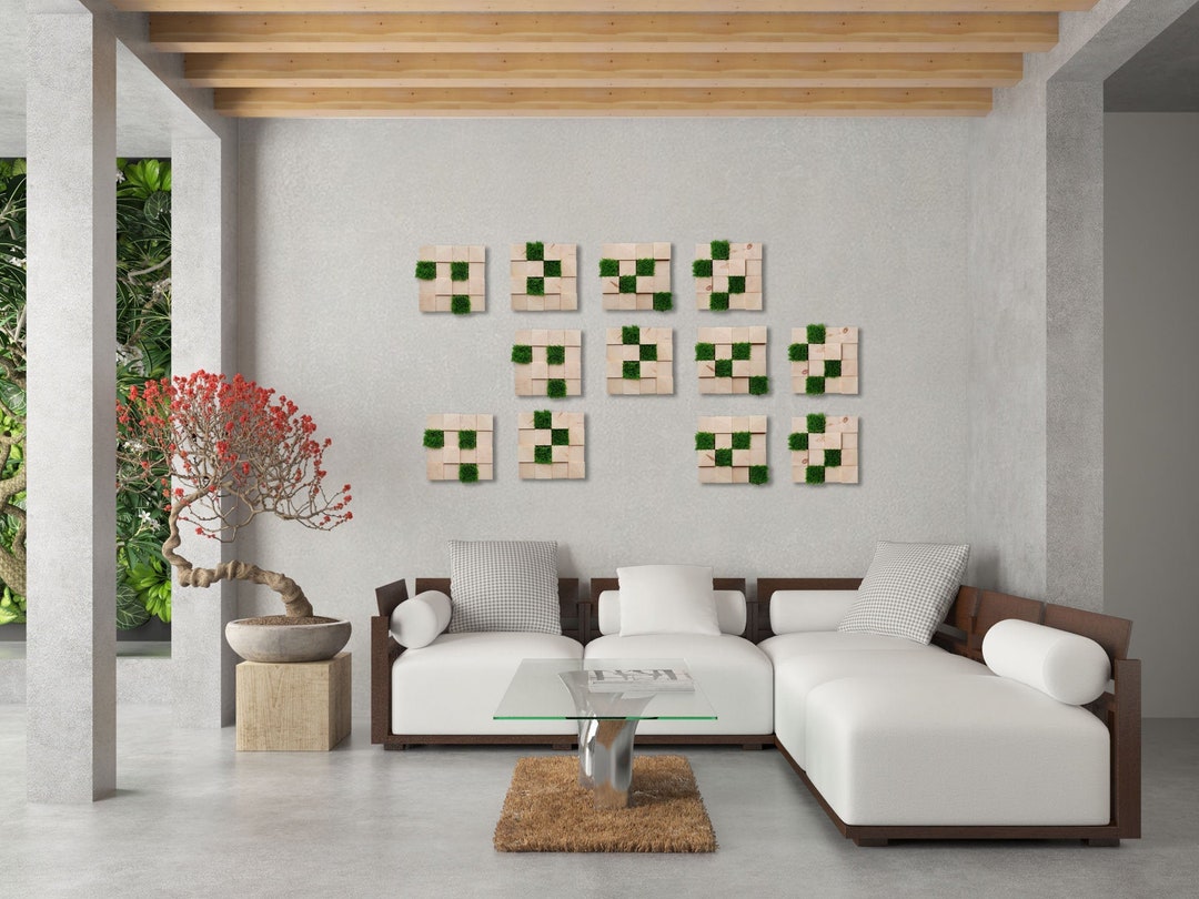 Set of Wall Art for Large Outdoor Decor Four Original Wood - Etsy